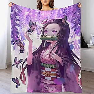 Anime Blanket Cute Blankets Fluffy Fleece Flannel Soft Throw Blankets Cozy Flannel Gift Blanket for Bed Couch Camping All Season 40"x50"