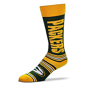 For Bare Feet NFL Green Bay Packers Unisex Go Team Dress Sock Team Color OSFM