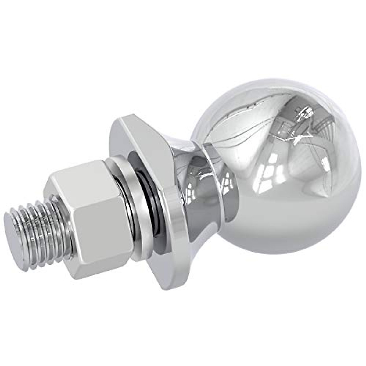 TCE ATRLY2002U Torin Trailer Hitch Ball, 2 Inch Diameter, 3 Ton (6,000 lbs), 1 x 2-1/8-Inch Shank