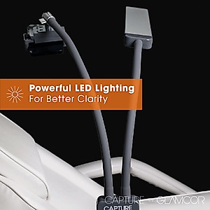 Glamcor Capture LED Light Kit with Smartphone Mount and Table Clamp