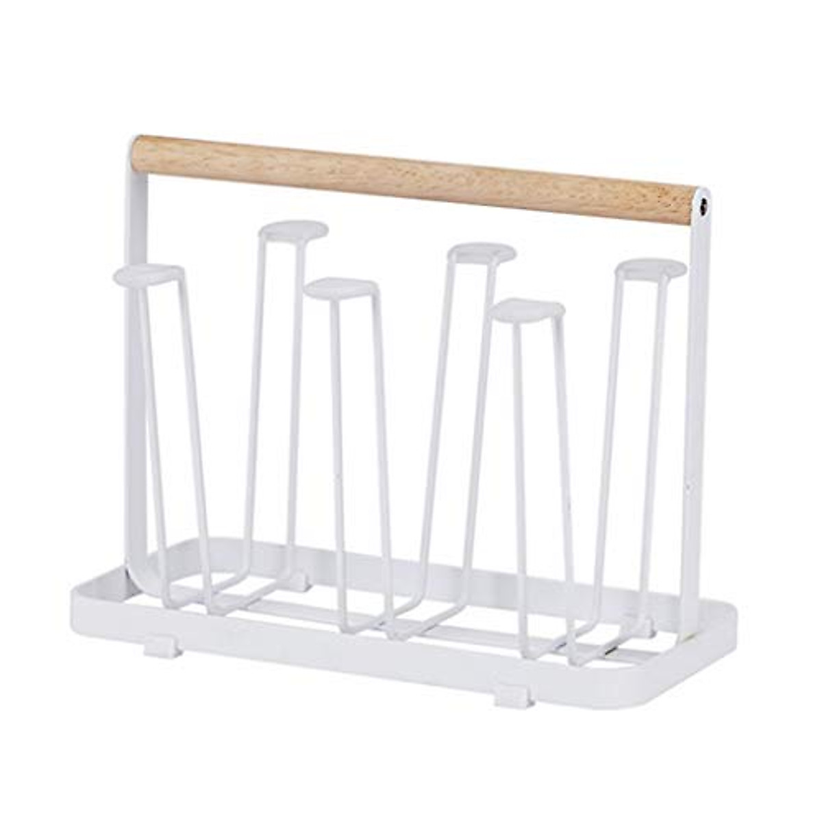 WIONC Restaurant Anti Scratch Wine Glass Holder Holds 6 Glasses Wrought Iron Drying Rack Hotel Bar Desktop Organizer Kitchen Utensil