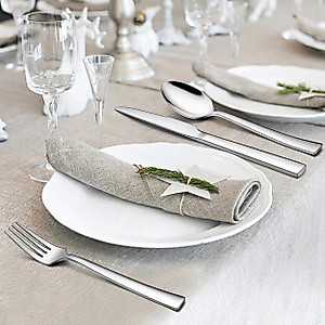 Homikit 66-Piece Silverware Flatware Set with Serving Utensils, Stainless Steel Square Cutlery Set for 12, Eating Utensils Includes Fork Spoon Knife, Dishwasher Safe