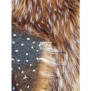 Ecoshag™ Faux Fake Fur Animal Short/Long Pile Coat Costume Fabric (Wolf Series 2) Sold by The Yard DIY Scarfs Rugs Accessories Fashion (Timber Wolf)