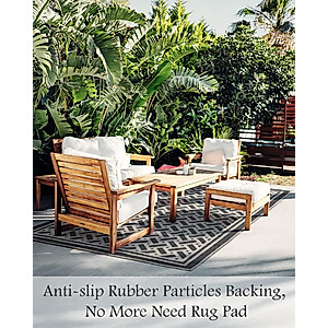 tchdio Weave Outdoor Patio Rug 5x8 Area Rug, Classic Outdoor Area Rug, Easy Cleaning, High Traffic, Non Shedding Indoor Outdoor Rugs