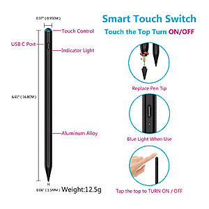 Tresoba G2 Stylus Pen for Apple iPad Pro13 M4/12.9/11Inch, iPad Pro 7th/6th/5th/4th/3rd Gen, iPad Air M2/5th/4th/3rd Gen, iPad 6/7/8/9th/10th Gen, iPad Mini 5/6 Compatible with Apple 2018-2024 iPad