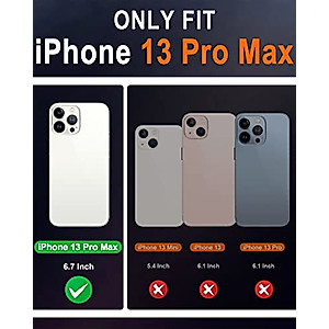 SHIELDON Case for iPhone 13 Pro Max 5G, Genuine Leather Folio Wallet Magnetic Shock Absorbing Case RFID Blocking Credit Card Holder Kickstand Compatible with iPhone 13 Pro Max 6.7" - Retro Brown