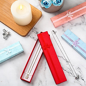 Kenning 36 Pcs Jewelry Gift Boxes Set, Cardboard Necklace Boxes Gift Cases Bracelet Storage Case for Wedding Birthday Anniversary, 7.9 x1.6 x 0.9 inch