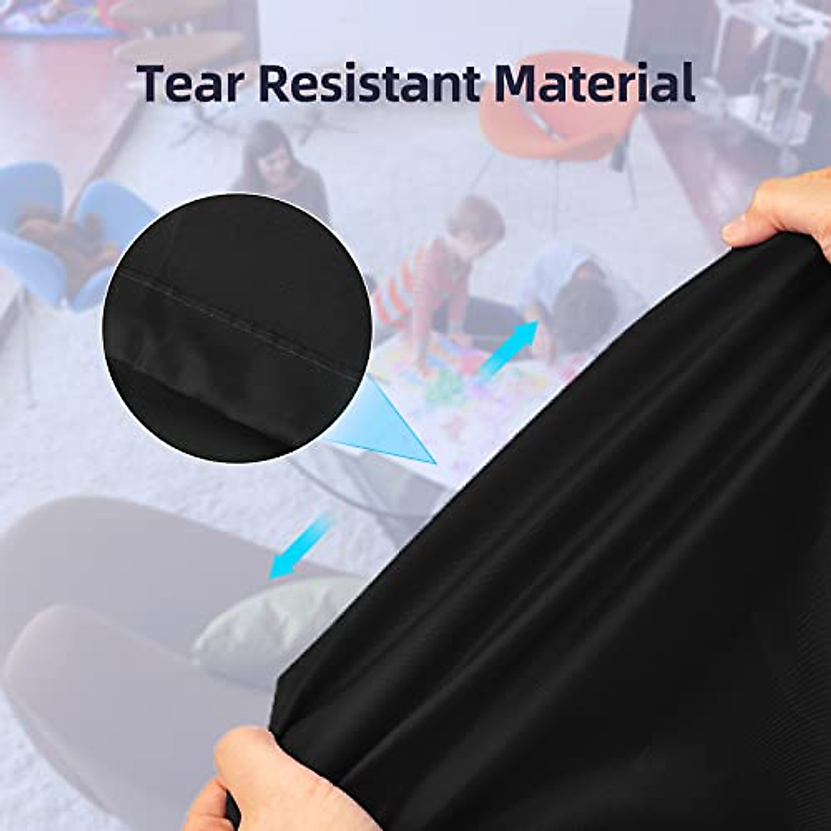 Laundry Bag Travel Extra Large with Drawstring Closure, 130L Blanket Storage Bags, Machine Washable Reusable Clothes Storage Bag for Blankets and Quilts, Toys Organizer(2 Large, Black)