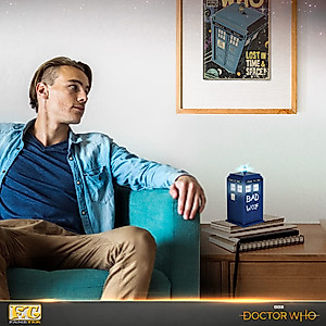 FAMETEK Doctor Who Bad Wolf Tardis Wireless Bluetooth Speaker Plays Music, Lights Up, Accurate Sounds Effects |Gifts for Men or Women - Best Gifts Birthday Collectibles for Doctor Who