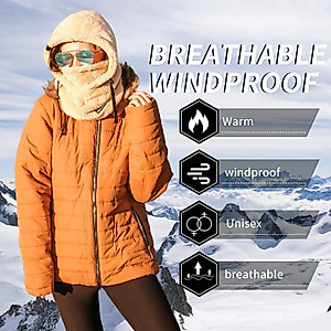 Shy Velvet Balaclava Wind-Resistant Winter Face Mask,Fleece Ski Mask for Men and Women,Warm Face Cover Hat Cap Scarf