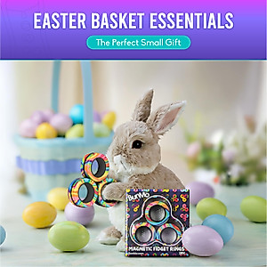 BUNMO Easter Basket Stuffers for Teens - Magnetic Rings - Fidget Toys Adults - Magnetic Fidget Rings - Easter Basket Stuffers - Fidget Toy for Boys & Girls - Great Teen Gift - Multicolor