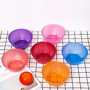 KX-WARE 28-ounce Plastic Bowls, Unbreakable and Reusable Cereal Bowls Soup Bowls Salad Bowls, Set of 12 Multicolor