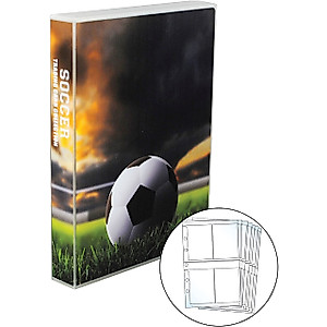 UniKeep Trading Card Binder With Soccer Theme - Card Collection Case With 100 Top Loading Pockets - For Baseball Cards, Soccer Cards, TCG, MTG, Pokemon, or Yugioh