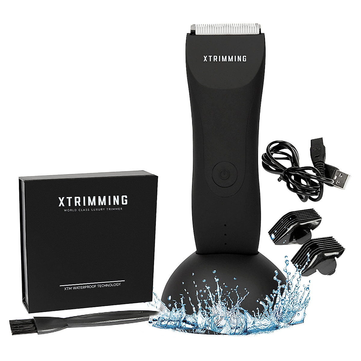 Xtrimming Pubic Hair Trimmer for Men - Waterproof Electric Body Trimmer for Men - Body Hair Trimmer for Men - Great Hair Razor Hygiene Fully, Cordless Trimmer, Rechargeable & Smooth Body Shaver