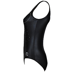 Look-It Activewear Black Diamonds Leotard for Gymnastics and dance Adult Small (size 2-4)