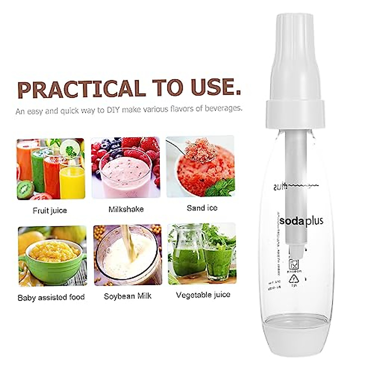 1pc sparkling water machine household tools carbonating beverages maker carbonated water maker DIY tools carbonator machine soda white bubble machine soft drink food grade bpa