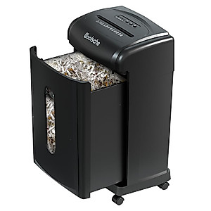 Paper Shredder Movement Cross Cut Paper Shredder, Extra Large Capacity Home Office Heavy Duty Shredder for Paper,Credit Card,Mails,Staples (14.69 x 10.91 x 25.55 inch, 7.9 Gallons,Black)