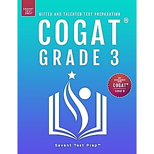 COGAT Grade 3 Test Prep: Gifted and Talented Test Preparation Book - Two Practice Tests for Children in Third Grade (Level 9)