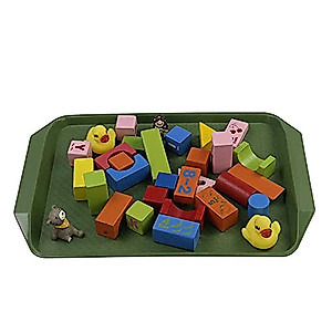 Ortodayes 6 Packs Plastic Fast Food Trays, Colored Serving Trays