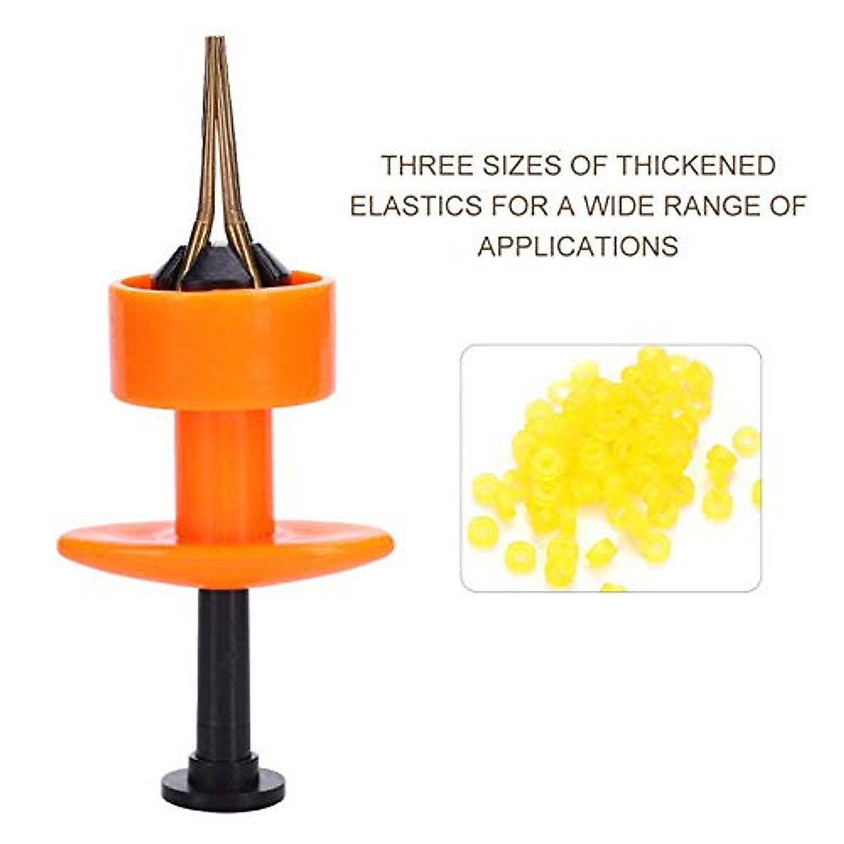 Tgoon Bait Bander, Portable Carp Fishing Accessories Fishing Pellet Bait Bander Tool Durable with Bags of Elastics for Outdoor for Freshwater Fishing(Orange)