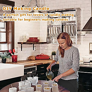 Candle Making Pouring Pot, 32oz Double Boiler Wax Melting Pot, 304 Stainless Steel Candle Making Pitcher with Heat-Resistant Handle and Dripless Pouring Spout Design