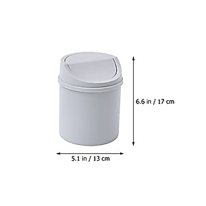 LIFKOME Mini Wastebasket Trash Can: 2pcs Tiny Desktop Waste Garbage Bin with Swing Lid for Home Office Kitchen Vanity Tabletop