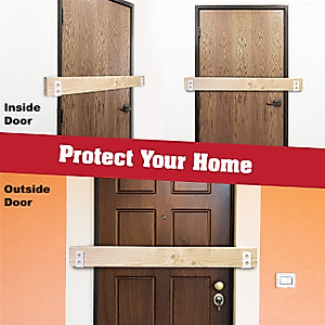 SecurityMan Heavy Duty 2x4 Door Barricade Brackets - Kick Proof Up to 700lbs, Install in Minutes -(2pc) Thick 3.5mm Iron Metal U Bracket - Gate Bar Holder for Indoor/Outdoor Door Security Brace Bar