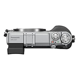 Panasonic LUMIX GX7 16.0 MP DSLM Camera with Tilt-Live Viewfinder - Body Only (Silver)