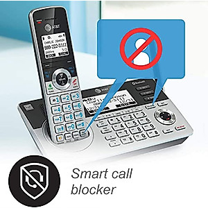 AT&T 4 Handset Answering System Connect to Cell Rosegold TL96497 (Renewed)