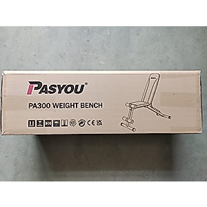 PASYOU Adjustable Weight Bench Full Body Workout Multi-Purpose Foldable Incline Decline Exercise Workout Bench for Home Gym