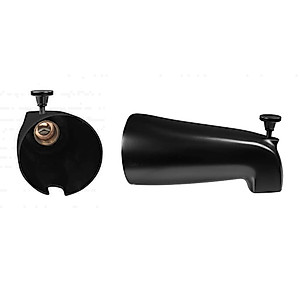 Westbrass A311-62 5-1/2" Reach Brass Wall Mount Tub Spout with Nose Diverter, Matte Black