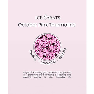 IceCarats 10K Yellow Gold Diamond Pink Tourmaline Ring Gemstone Band April October Birthstone Jewelry Size 6