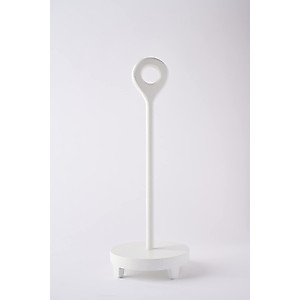 Mud Pie Wooden Paper Towel Holder, White, 16 1/2" x 6" Dia