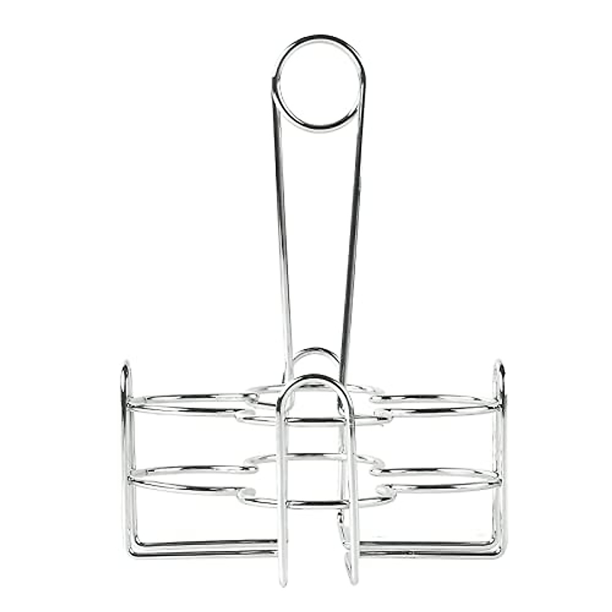 G.E.T. 4-221623 Metal Condiment Condiment Caddy with Number Holder, 4 Compartment, Chrome