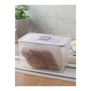 LOCK & LOCK Easy Essentials Food Lids/Pantry Storage/Airtight Containers, BPA Free, Rectangle - 8 Cup - for Cookies, Clear