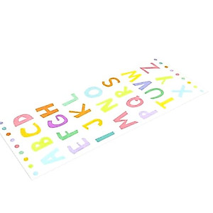 Topotdor Alphabet Kids Rug,Colorful Educational ABC Nursery Rug Ultra Soft Washable Rainbow Rugs for Bedroom Playroom Classroom,28"x70"