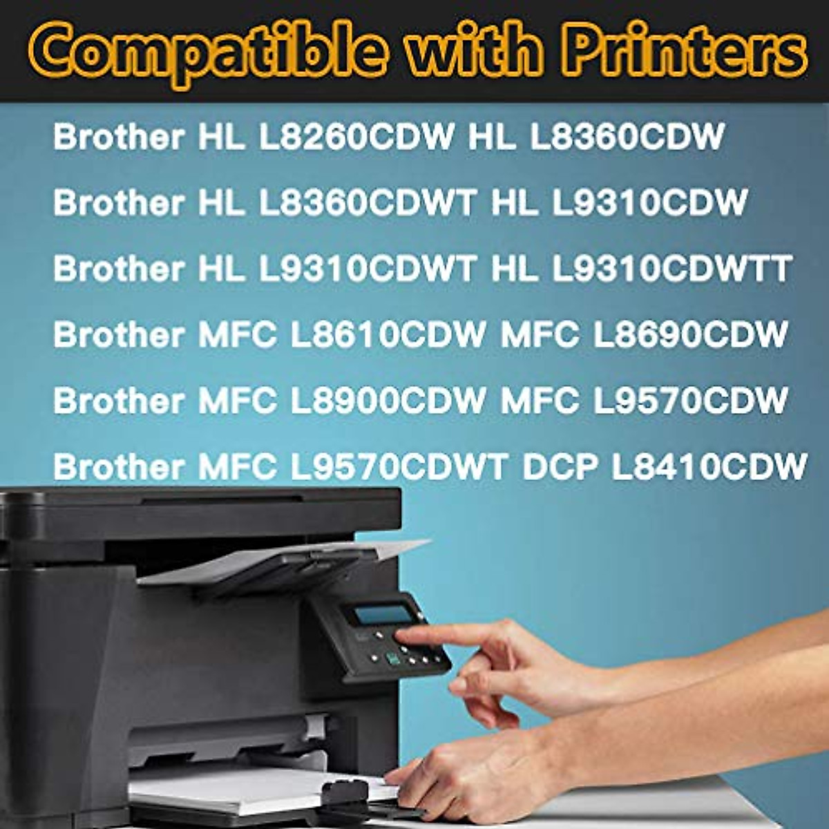 Etechwork Compatible Toner Cartridge Replacement for Brother TN433Y TN433 TN-433 Toners use with Brother HL-L8260CDW HL-L8360CDW MFC-L8610CDW MFC-L8900CDW Printer (Yellow)