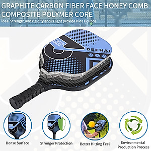 Quiet Pickleball Paddles Pickleball Set Pickleball Rackets, Quiet Pickleball Racquet Set of 4&2 with 1 Portable Pickleball Bag, 4 Pickleball Balls & 4 Grip Tapes