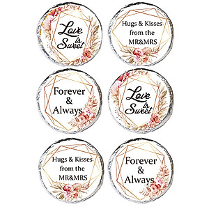 270 PCS Watercolour Flowers Wedding Stickers,3 Design Self Adhesive Circle Label Stickers, Wedding Envelope Seals Candy Stickers,Wedding Party Chocolate Stickers.(FJ-t12)