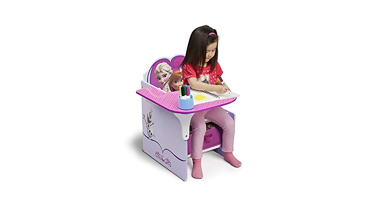 Frozen Chair Desk with Storage for Kids - Disney Frozen Fun