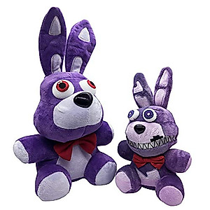 Foxy FNAF Nights Plush Toys - Bonnie Plush Stuffed Animal Rabbit Plush Toy for Children, Boys & Girls Gift, Purple, 10 Inches