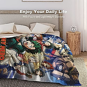 Frcavbin Anime Blanket Ultra-Soft Cozy Cartoon Throw Blankets Lightweight Flannel Blanket for Couch Sofa Living Room for Kids Adults 50"x40"