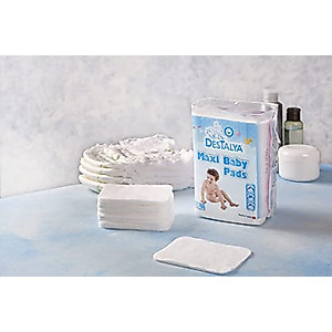 DESTALYA Baby Cotton Pads for Diaper Change - Large Cotton Squares for Sensitive Skin - Disposable Cleansing Wipes - Soft Washcloths for Personal Care, Makeup Removal (Maxi Pads 360)