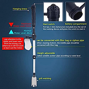 Keenso Electric Aquarium Gravel Cleaner, Automatic Fish Tank Cleaning Tools Gravel Vacuum for Aquarium, Suitable for Change Water Wash Sand Water Filter and Water Circulation