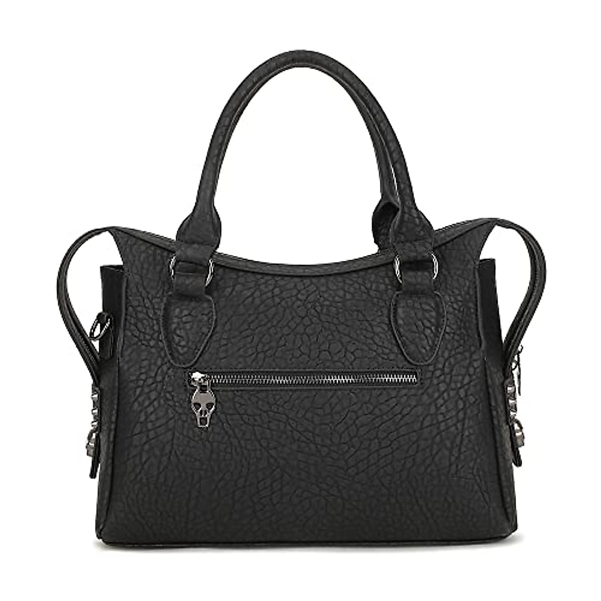 Downupdown Punk Skull Black Rivet Shoulder Bag Women Purse Casual Handbag