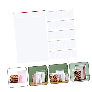 Levemolo 100pcs Versatile Food Bags Food Bags for Grocery Clear Flat Cello Bags Cellophane Xmas Bags Christmas Treat Bags Self-sealing Bags Self Adhesive Candy Bag Small Sealing Bags Pe