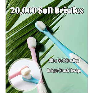 E.M&S.T by Emmeliestella Small Dog & Cat Toothbrush Micro Head, Cat Dental Care, Pets Toothbrush, Oral Hygiene, Easy to Handle, Deep Clean, Extra Soft Bristles, Independent Packaging, Blue&Pink 3PCS