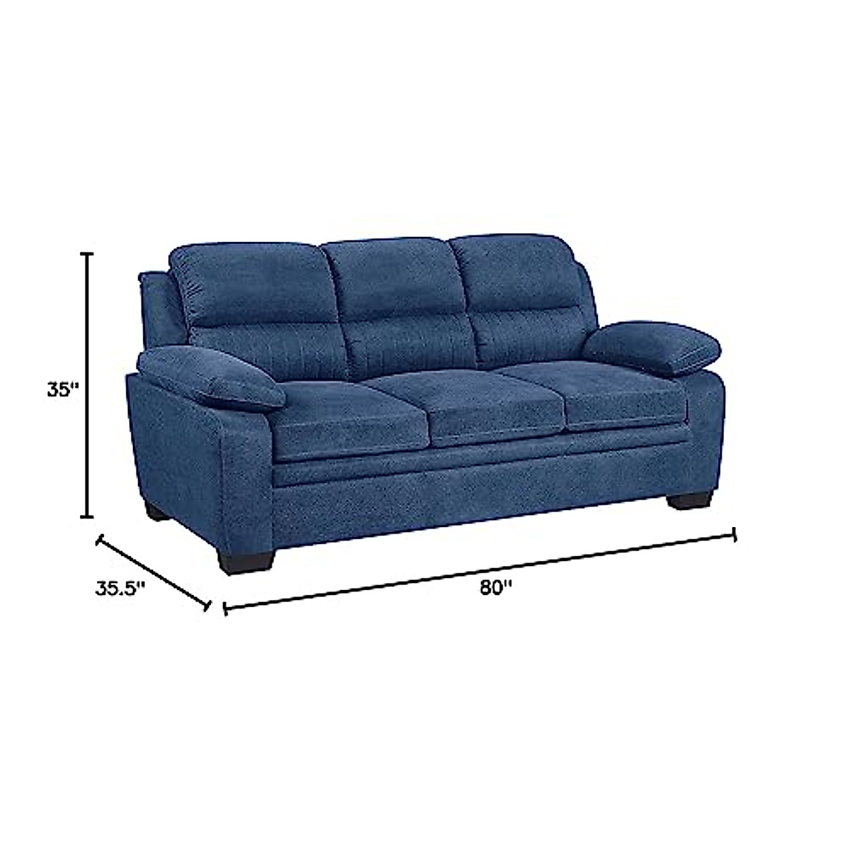 Lexicon Jett Living Room Sofa, Blue
