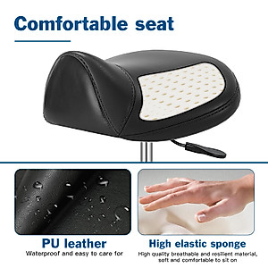 Ergonomic Saddle Stool/Professional Saddle Chair-Adjustable Stool with Wheels,Heavy-Duty Saddle Stool Rolling Chair for Clinic Dentist Spa Massage Salons Studio Tattoo