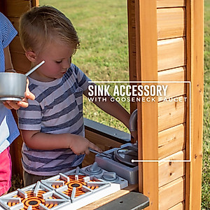 Backyard Discovery Sweetwater All Cedar Wooden Playhouse, Light Brown